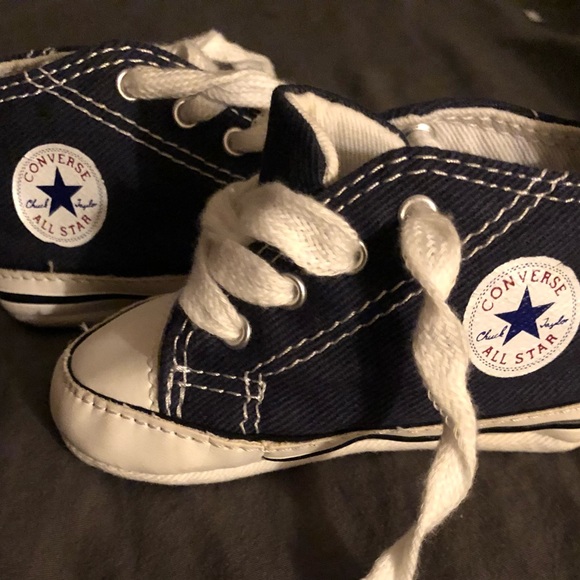 Converse | Shoes | Baby Converse Chuck Taylor All Star Navy Booties ...